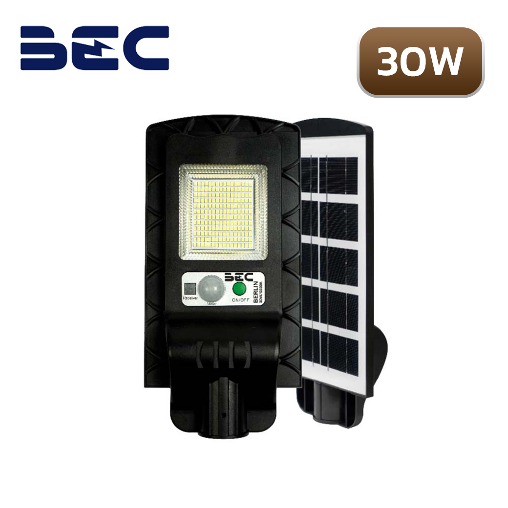 โคมไฟถนนโซล่าเซลล์ LED BEC BERLIN 30W - ENRICH LIGHTING ศูนย์รวม หลอดไฟ ...
