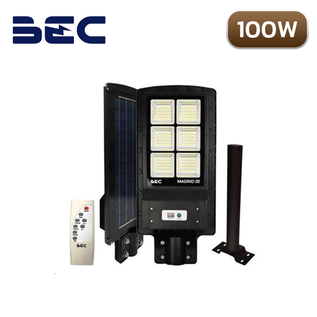โคมไฟถนน BEC LED SOLAR รุ่น MADRID DAYLIGHT 100W - ENRICH LIGHTING ...