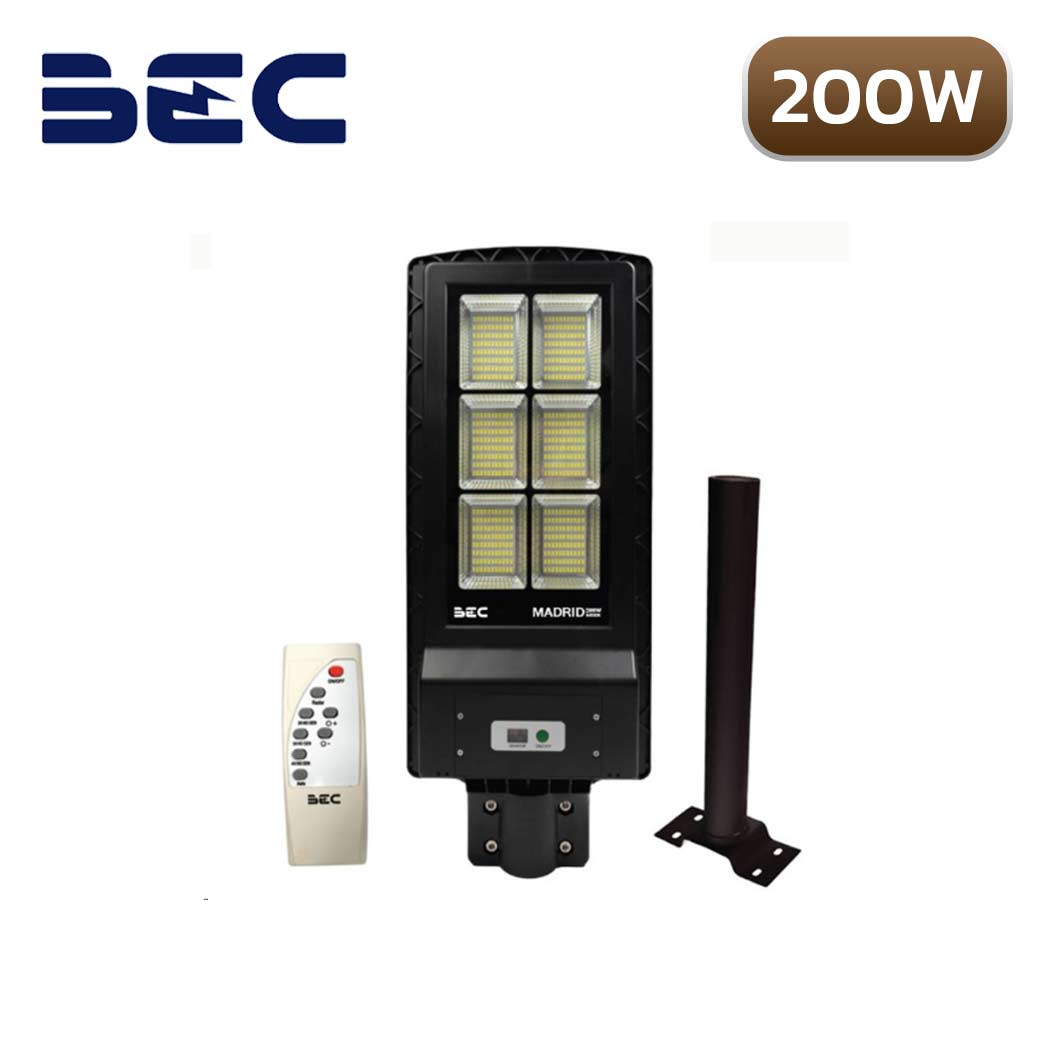 โคมไฟถนน BEC LED SOLAR รุ่น MADRID DAYLIGHT 200W - ENRICH LIGHTING ...